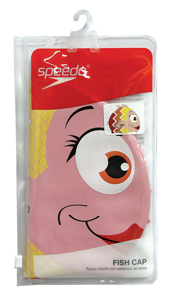 Touca De Natação Infantil De Silicone Fish Cap Speedo - AMARELO